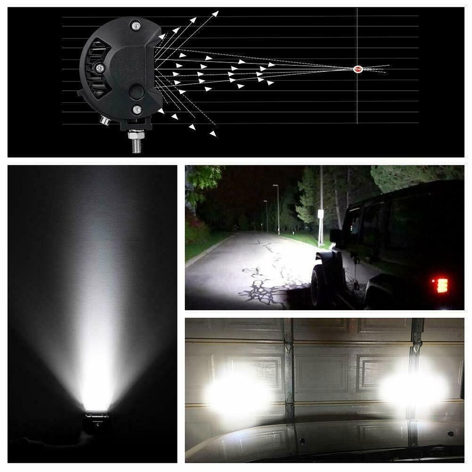 2pcs 7" Rectangular Marine Pontoon Docking Led Work Lights Boat Head ...