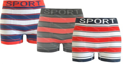 Mens Boxer Shorts 3 Pairs Adults Seamless Trunks Briefs Designer ...