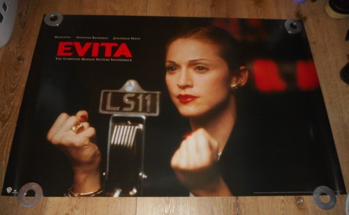 EVITA - ORIGINAL 1996 SS PROMO SOUNDTRACK POSTER - MADONNA | eBay