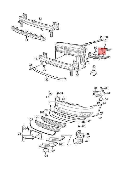Genuine Guide piece right front VW Golf R32 GTI Rabbit 5K1 5K0807572J ...