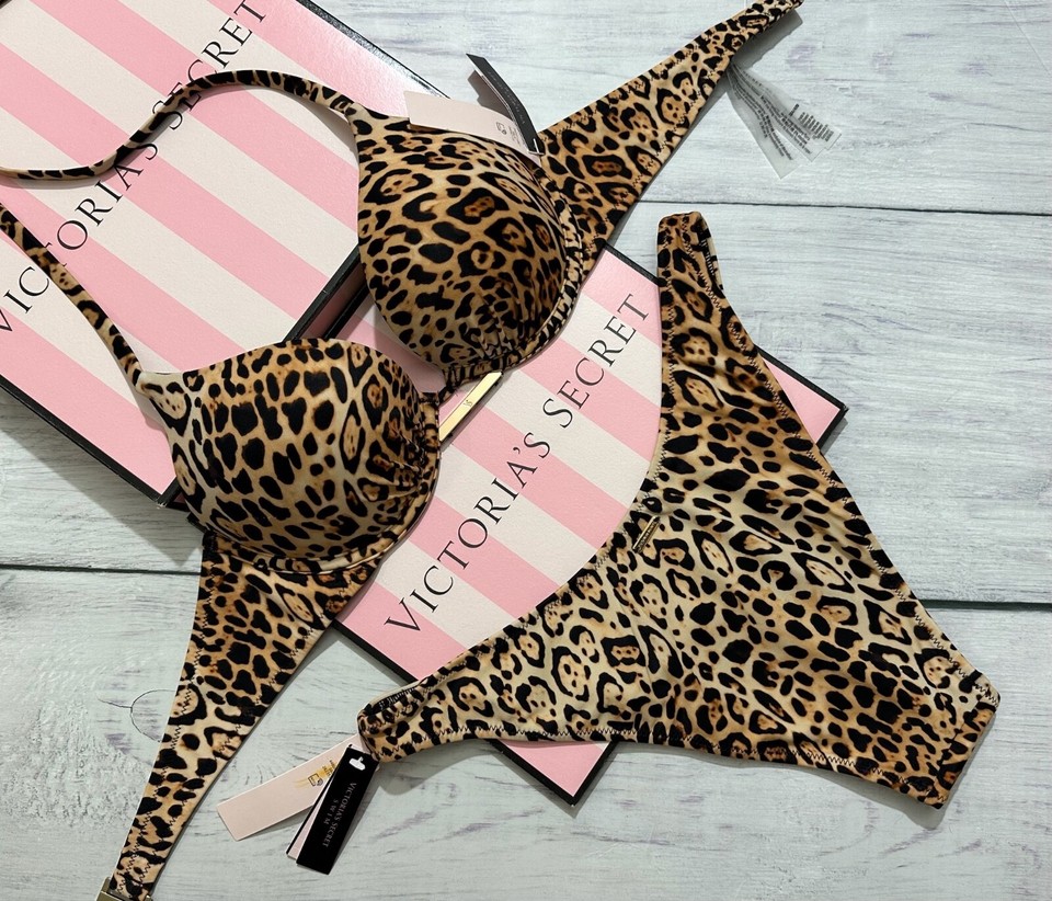 Victorias Secret Swim Bombshell Push Up Top Bikini Set Brazilian ...