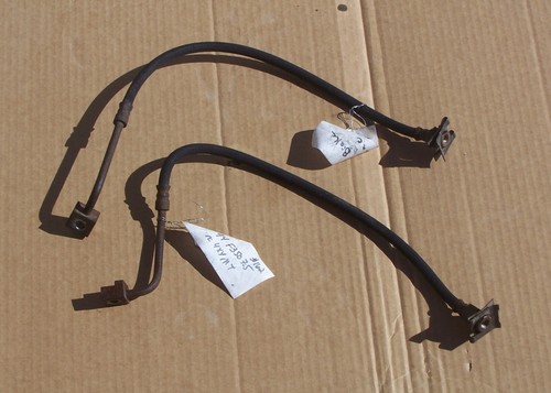 87 - 97 FORD OBS F250 F350 PAIR FRONT FRAME TO CALIPER FLEX BRAKE LINES ...