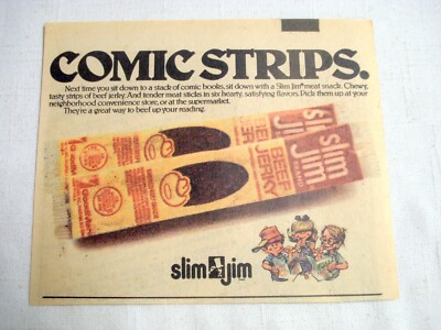 1979 Color Ad Slim Jim Comic Strips | eBay