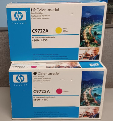 3 x HP Color LaserJet Genuine Toner Set C9721A C9722A C9723A for 4600DN ...