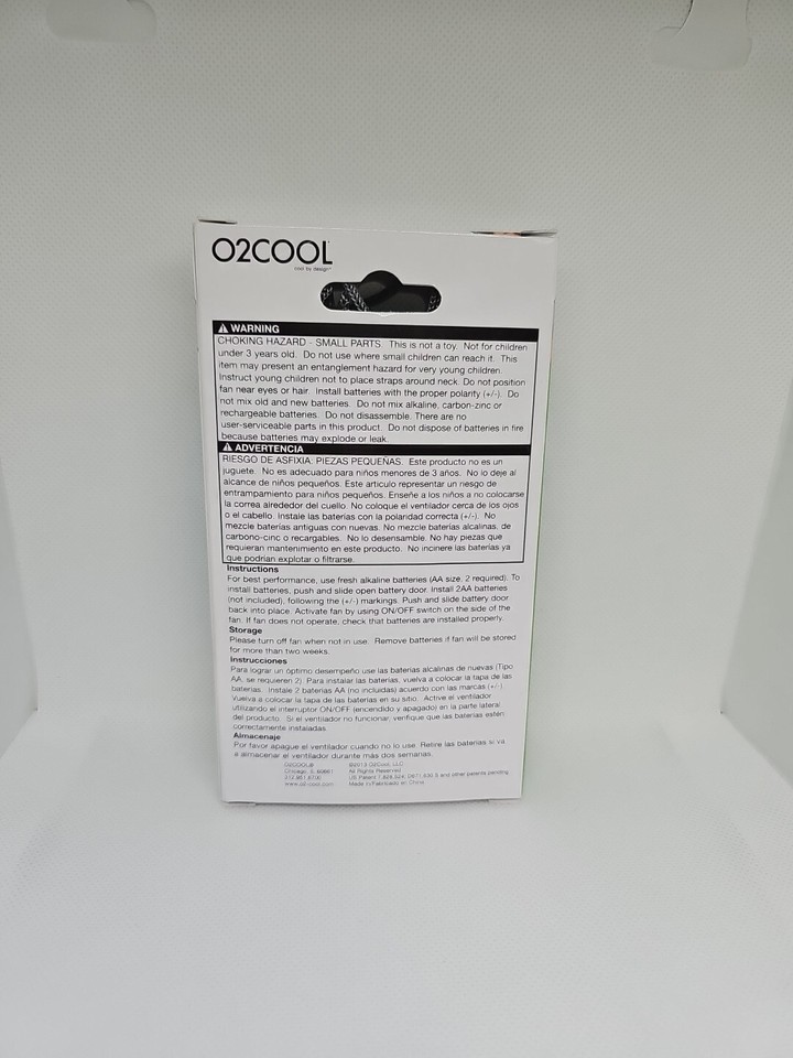 Personal Neck Fan O2COOL Light Blue Battery Powered Deluxe Necklace ...