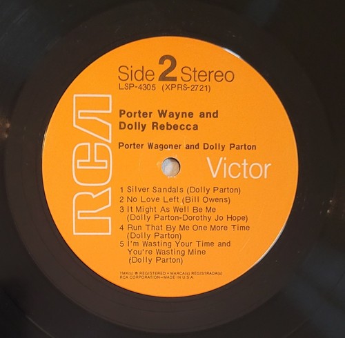 Vtg. Porter Wayne And Dolly Rebecca Porter Wagoner Dolly Parton LP LSP ...