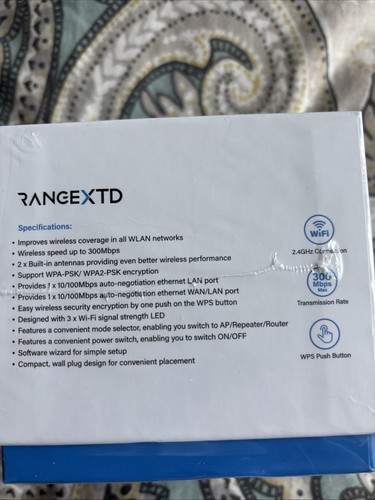 RANGEXTD WiFi Range Extender: Improves Coverage Speed up to 300Mbps ...