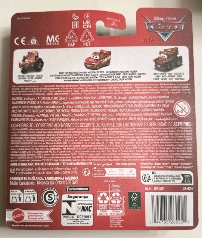 🔥 🔥 Disney Pixar Cars 3 Pack Mini Racers Tractor Mater Lightning ...