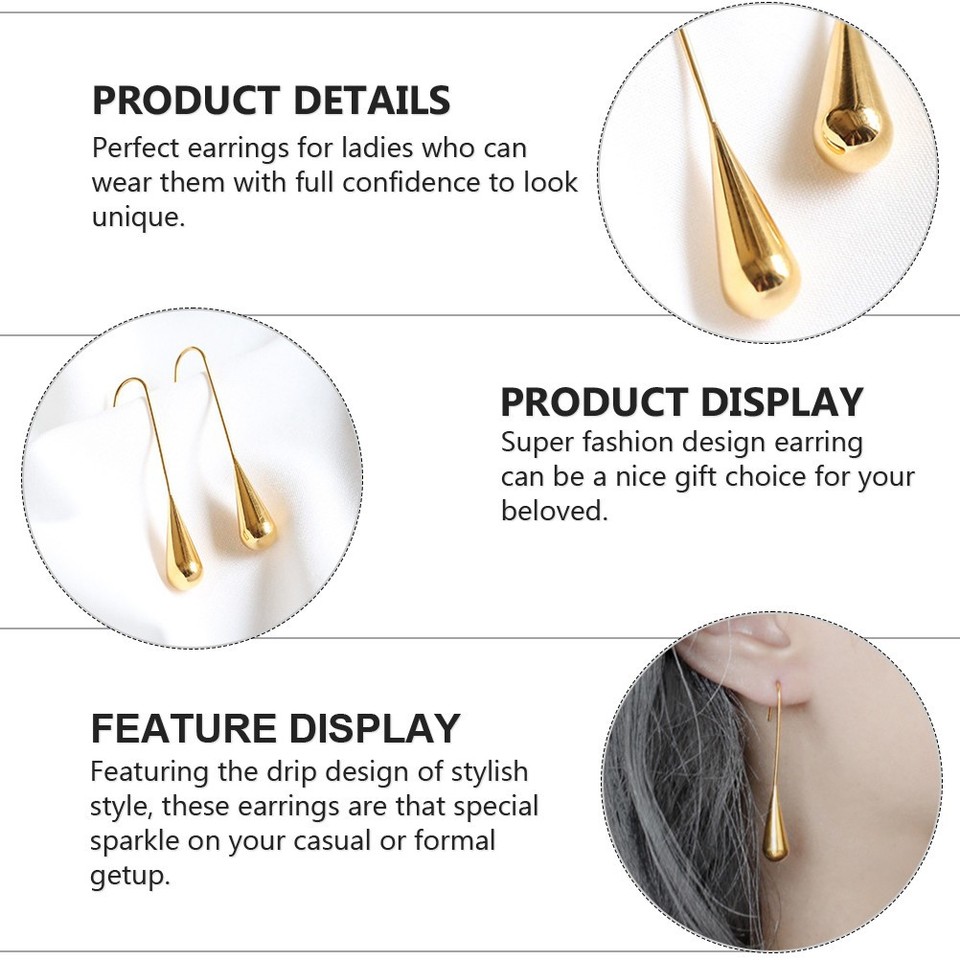 1 Pair Drip Ear Pendants Women Fashion Ear Decor Ear Jewelry ...