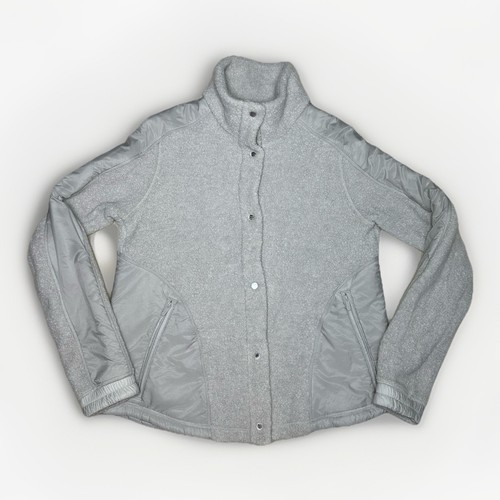 Women’s Lululemon Go Cozy Wool Blend Fleece Jacket in Heathered Ceramic ...