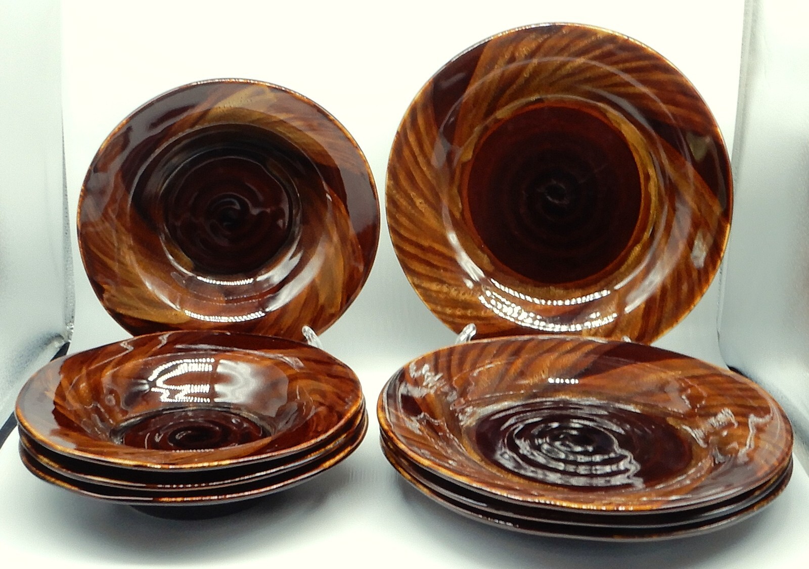 Target Home Stoneware TORTOISE SHELL Rimmed Bowls & Dinner Plates | eBay