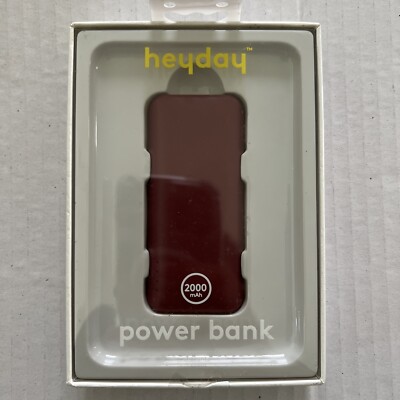 📀 Heyday Power Bank (2000mAh)- Burgundy NEW | eBay