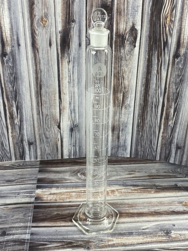 Pyrex 100 ml Graduated Mixing Cylinder with 16 Glass Pennyhead Stopper ...