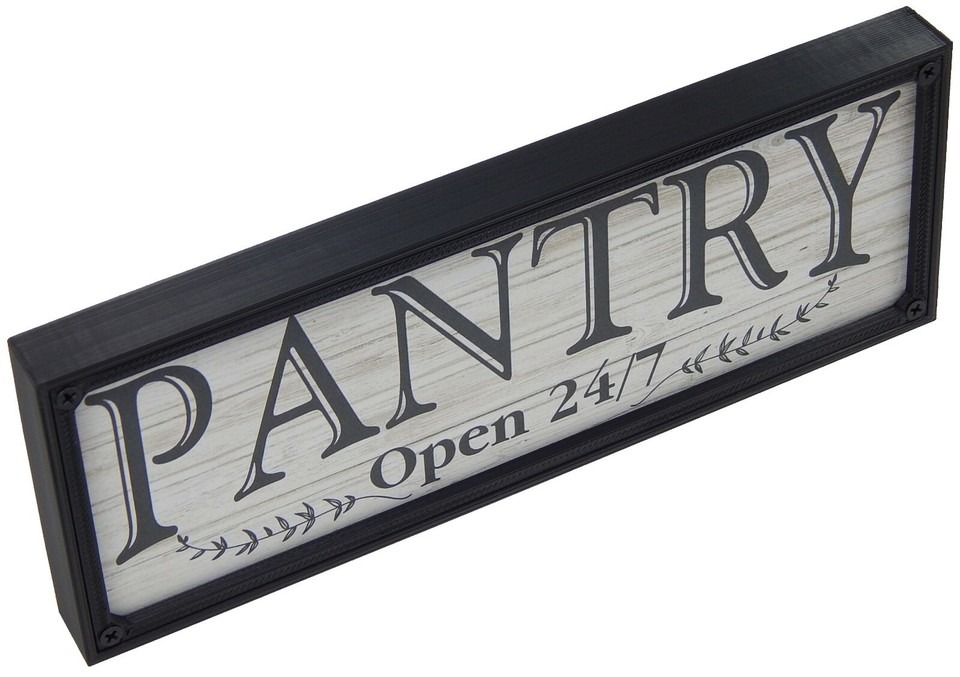 Pantry Open 24/7 Home Kitchen Farmhouse Sign Rustic Dining Room Wall ...