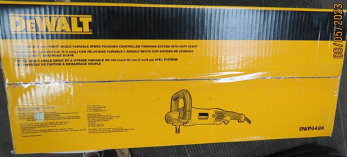 DEWALT DWP849X 7"/9" RIGHT ANGLE VS POLISHER CONTROLLED FINISH SYSTEM ...