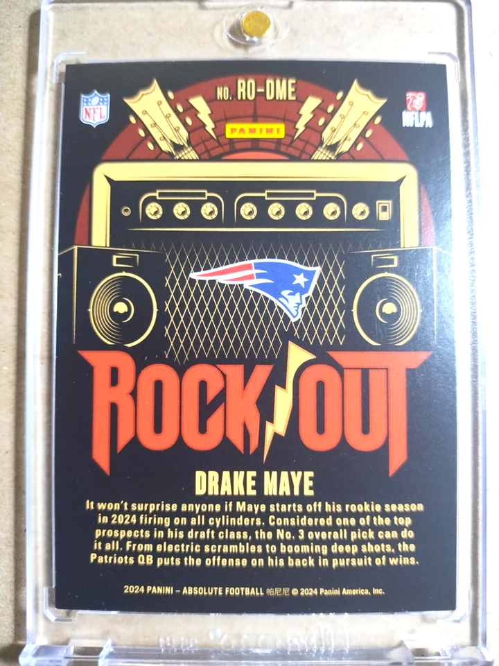 2024 Drake Maye Panini Absolute Rookie Rock Out RC MINT 🔥🔥🔥 | eBay