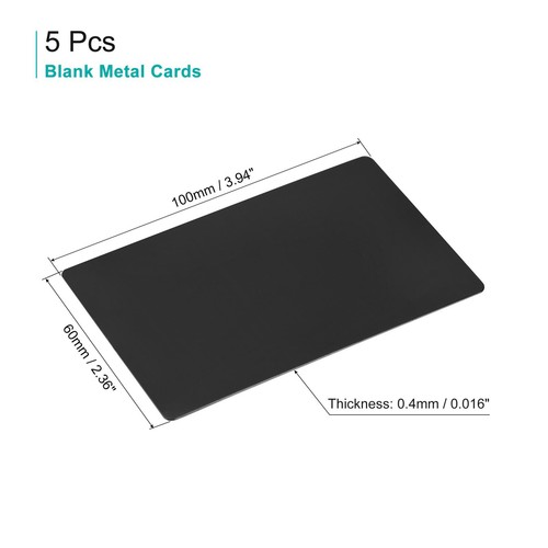 Blank Metal Card 100x60x0.4mm Plating 201 Stainless Steel Plate Dark ...