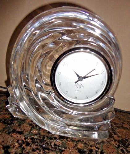LENOX CRYSTAL AZAR COLLECTION SWIRL SNAIL SHAPE QUARTZ 6" TALL MANTEL ...