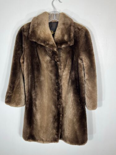 Classic SHEARED BEAVER fur jacket Women's Medium medium-dark brown | eBay