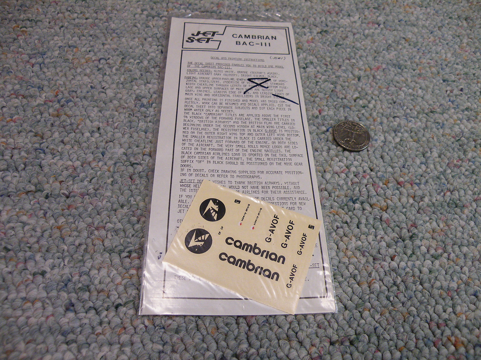 Jet Set decals 1/144 Cambriab BAC-111 M109 | eBay