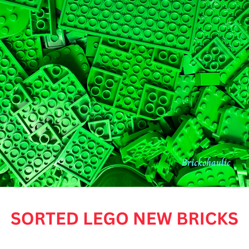 Lego Bright Green Color Sorted Bricks Pieces Plates Parts Bulk Assorted ...