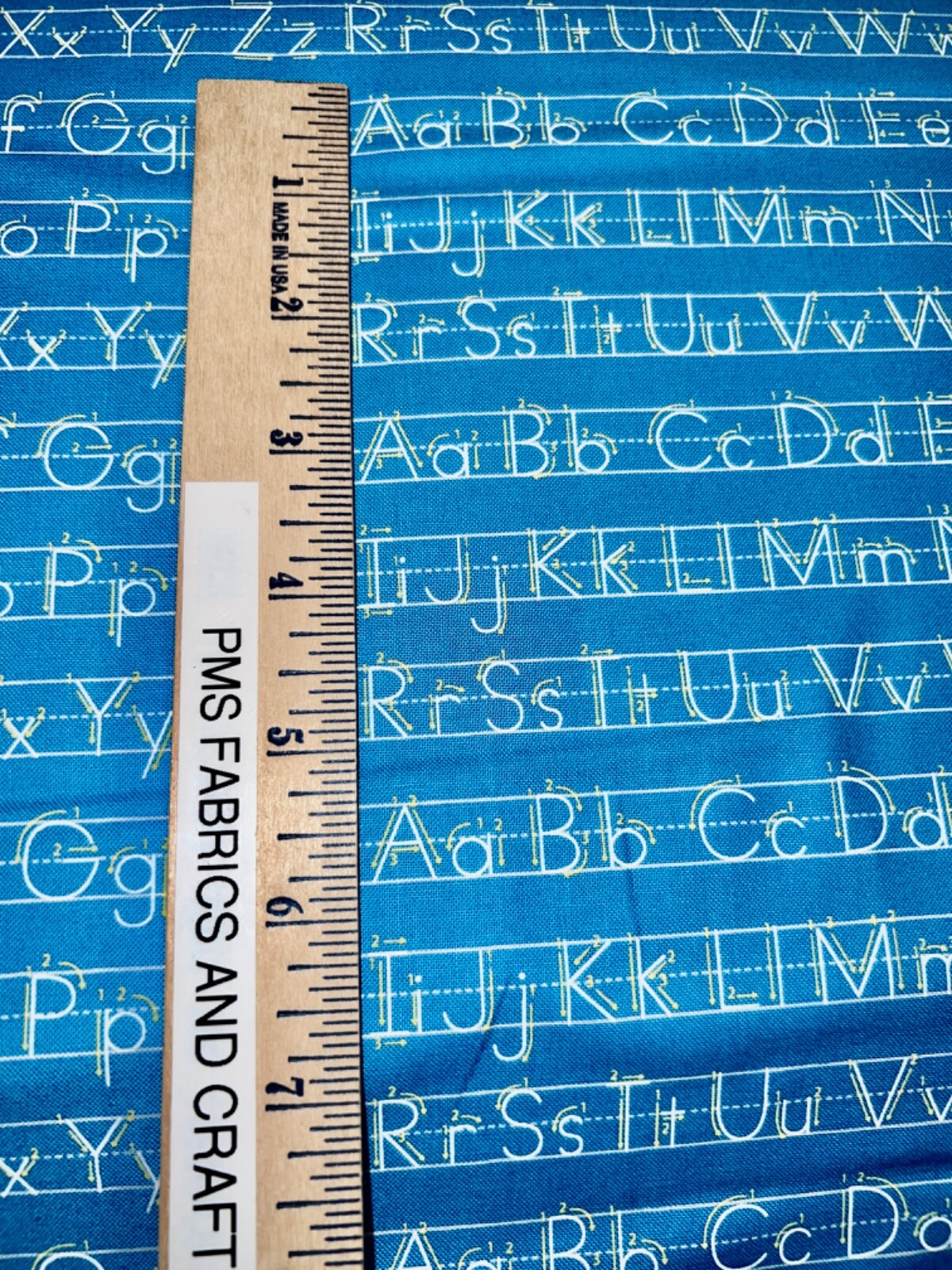 MODA Back to School 100% cotton fabric by the yard 36x44 ABC writing ...