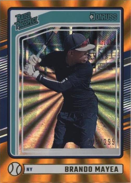 2024 Panini Donruss - Rated Prospects Brando Mayea #200 Orange Laser ...