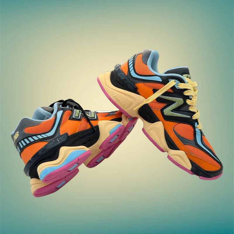 New Balance 9060 Sun Glow/Black/Sky Blue Men's Multi Size Shoes ...