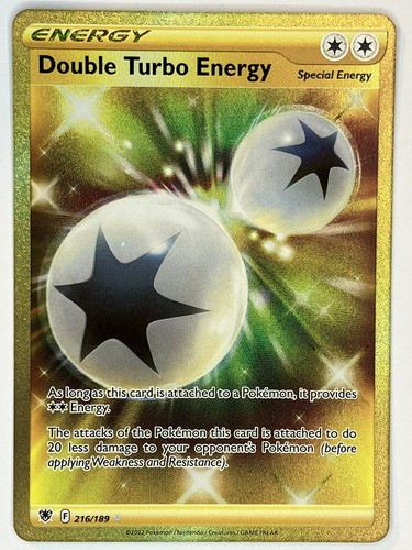 Double Turbo Energy NM Gold Astral Radiance 216/189 Secret Rare Pokemon ...