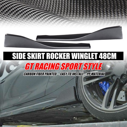 2x Carbon Fiber Rear Bumper Lip Side Skirts Splitter For BMW E90 E92 ...