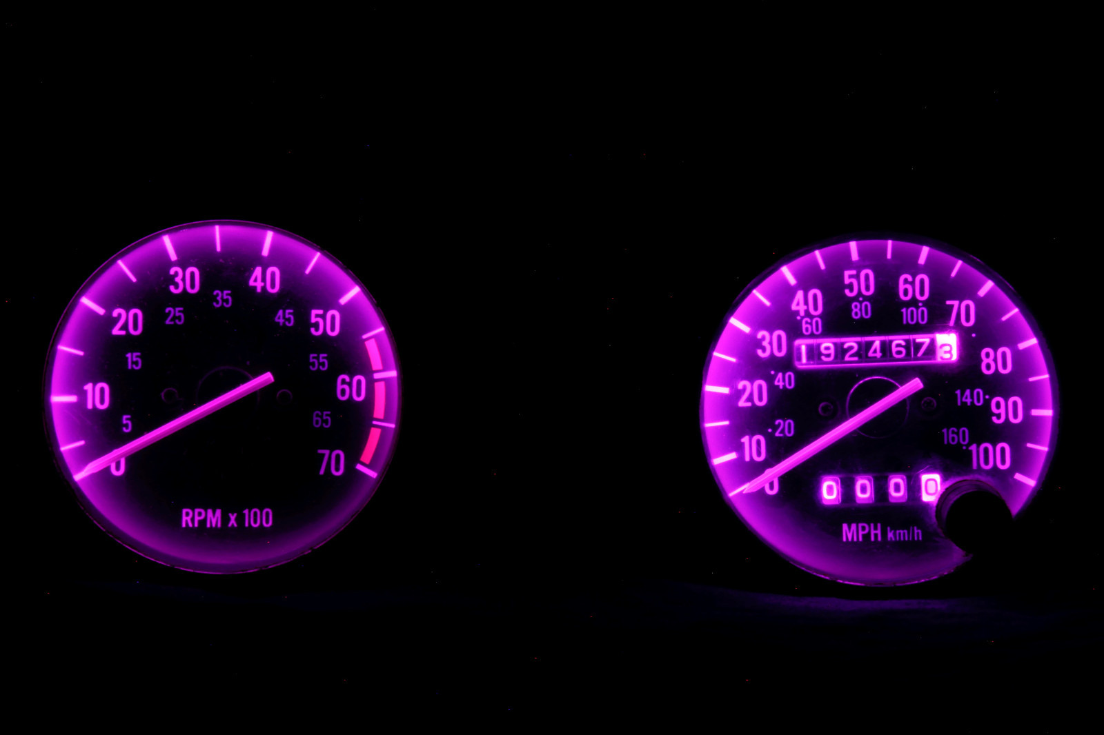 Purple LED Speedometer Gauge Cluster Dash Interior LED Kit for Jeep YJ ...