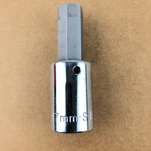 S-K Tools USA 17mm Hex Socket Bit, 1/2" Drive, # 41417 Metric MM Allen ...