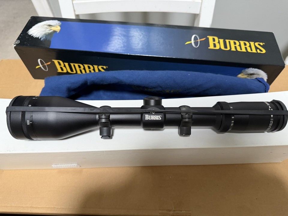 NIB Burris Fullfield II 4.5X 14X Optical Scope and Burris Scope Mount ...