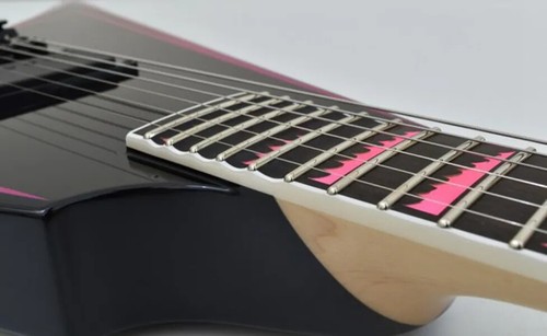 Custom Alexi Laiho Pink Sawtooth Flying V Electric Guitar Scalloped ...