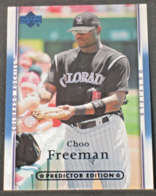 Choo Freeman 2007 Upper Deck Predictor Edition Blue Parallel #309 Rockies | eBay