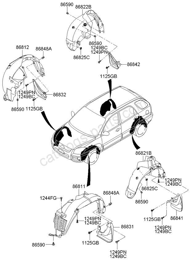 GENUINE BRAND NEW KIA SPORTAGE 2006-2009 GUARD ASSY - FRONT WHEEL, LH ...