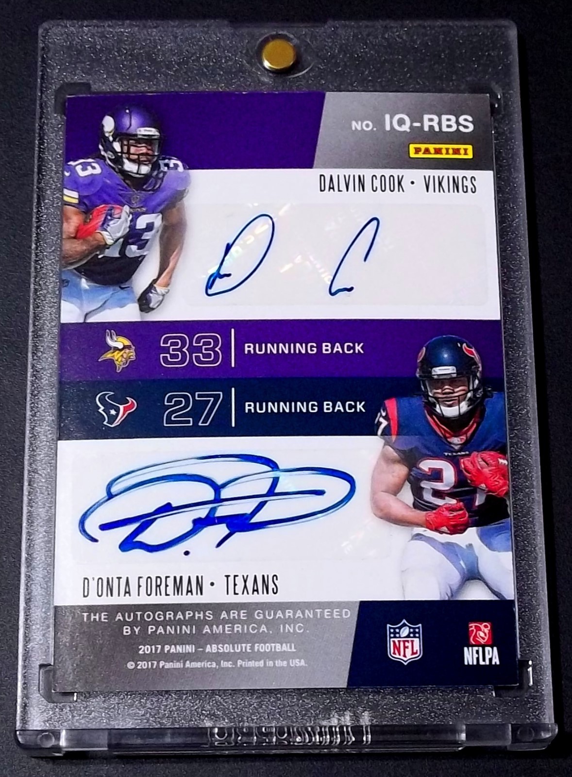 #3/5 Rc Christian Mccaffrey Auto Leonard Fournette Auto Dalvin Cook ...