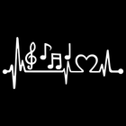 Music Notes Heartbeat Vinyl Decal Stickers Car Wall Tumbler Window | eBay