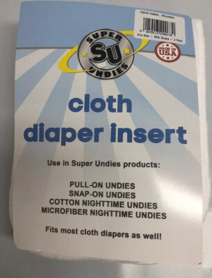 Super SU Undies Hybrid Cloth Diaper Insert With Snaps Lot Of 3 | eBay
