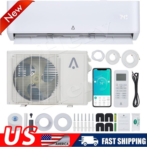 9000 BTU Mini Split Air Conditioner Heat Pump Ductless 23 SEER2 ...