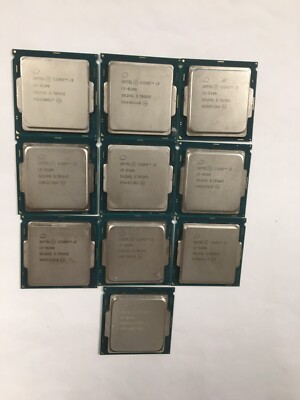 Lot of 10 - Intel Core i3 - 6100 / SR2HG 3.70GHz 3MB Dual-Core CPU ...