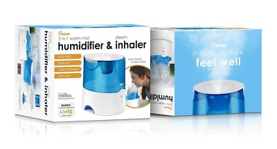 Personal Steam Inhaler and Warm Mist Humidifier Blue and White ...