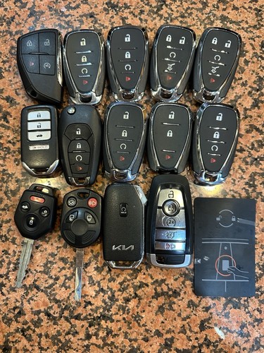 Lot Of 15 Keyless Entry Key Fob Remotes Various Manufacturers Car Chevy ...