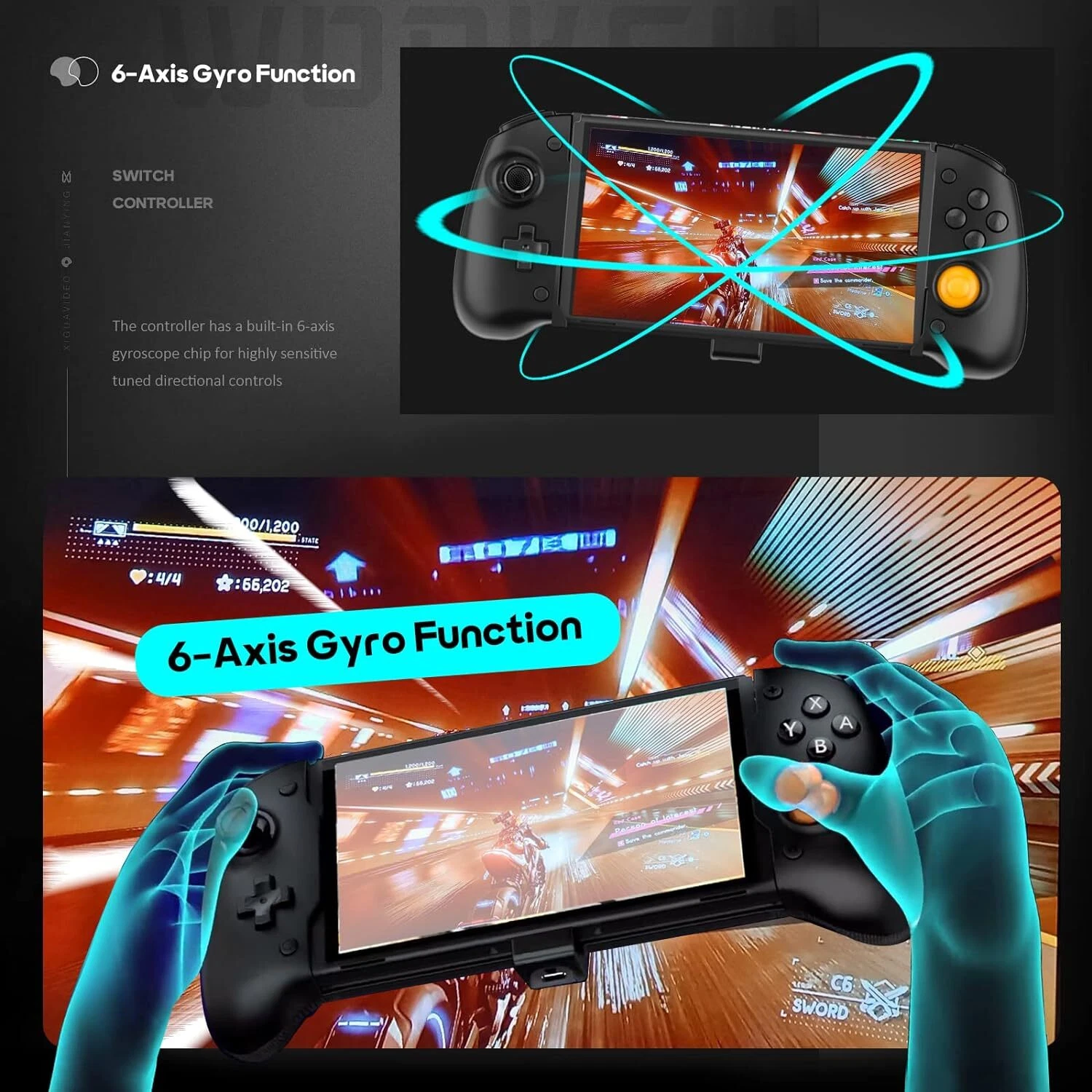 Handheld Controller Grip Gamepad For Nintendo Switch Joy-con Game Dual ...