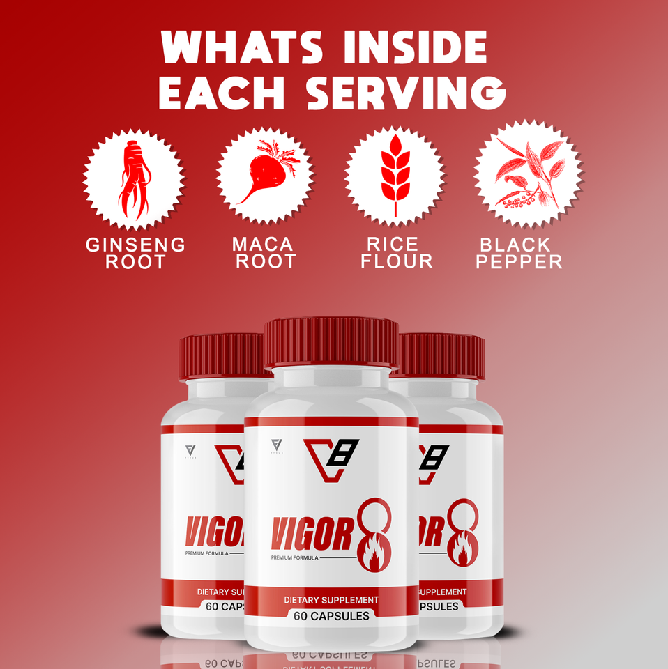 Vigor 8 Pills, Vigor 8 Supplement, Vigor 8 Capsules Max Strength (60 ...