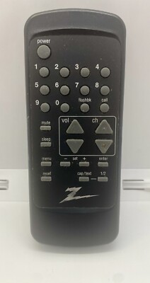 Zenith 076R0DL010 Factory Original TV Remote Control For Select Zenith ...