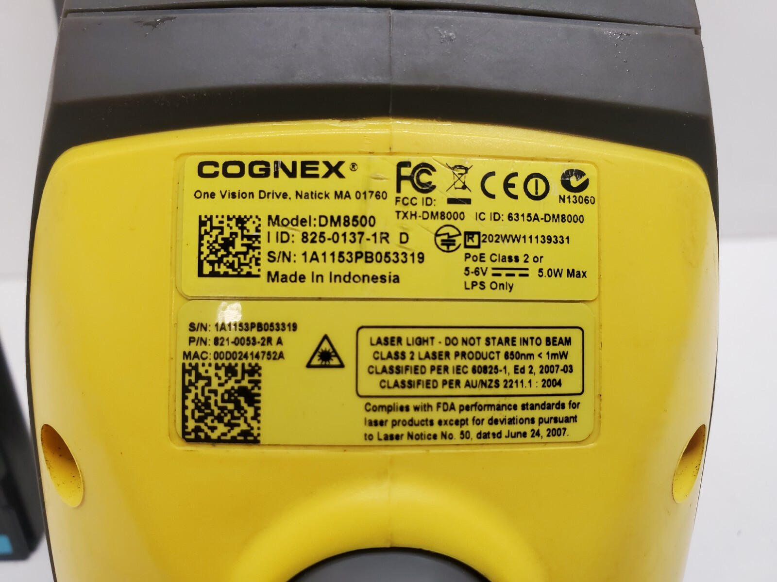 GUARANTEED! COGNEX HANDHELD SCANNER DM8500 W/ BASE DMA-IBASE-00 | eBay