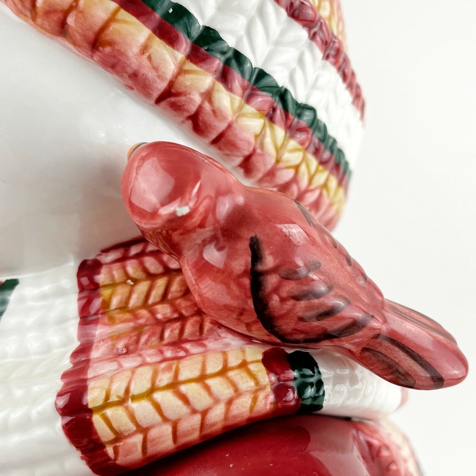 Fitz and Floyd Cookie Jar Woodland Snowman 2003 Racoon Cardinal Bunny ...