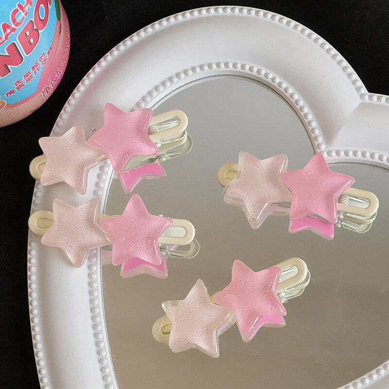 Sweet Cute Star Hairpin Pentagram Hair Clip Side Clips Girl Y2K Hair ...