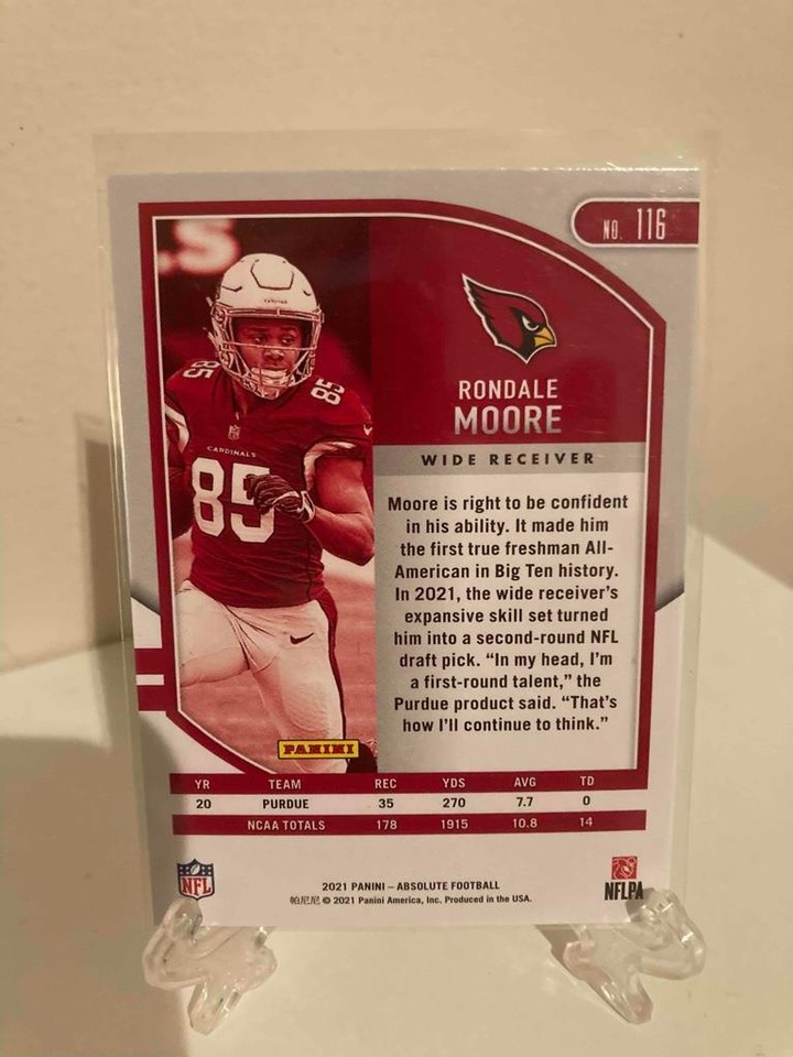 Rondale Moore 2021 Panini Absolute #116 Rookie RC Arizona Cardinals | eBay